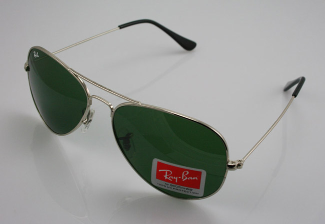 RayBan4You: Ray Ban 3025 Aviator Silver Frame Green Lens